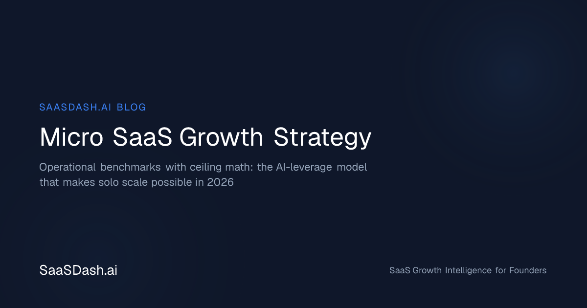 Micro-SaaS Growth Strategy: Ceiling Math, Churn Tolerance, and AI ...